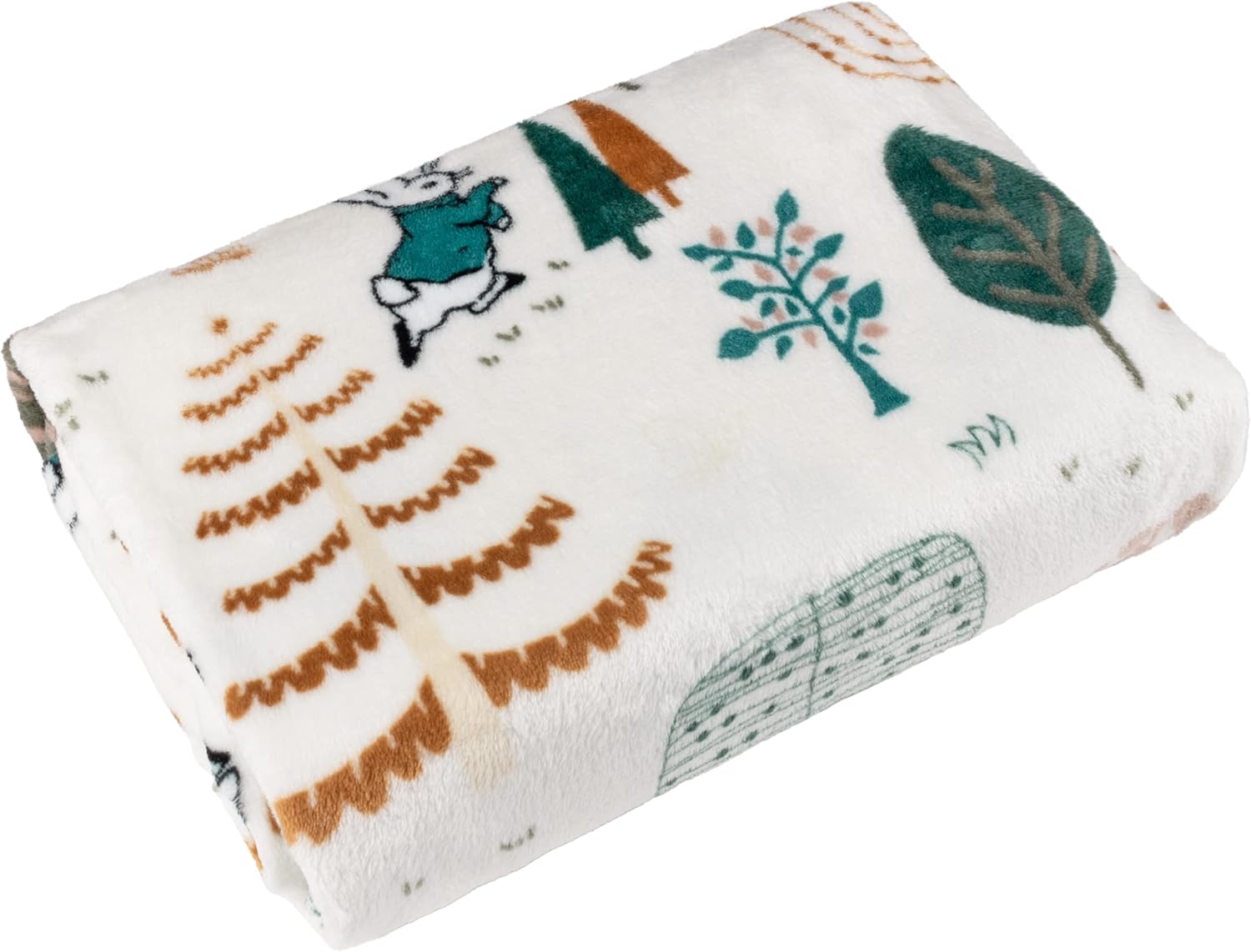 Peter Rabbit TM Scandi Woods Printed Fleece Throw, Multicolour, 130 x ...