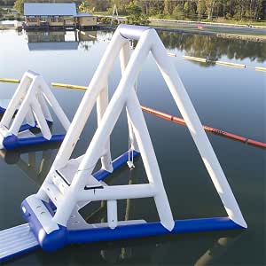 Amazon.com: Eilketdo Outdoor Inflatable Water Swing Giant Water Park ...