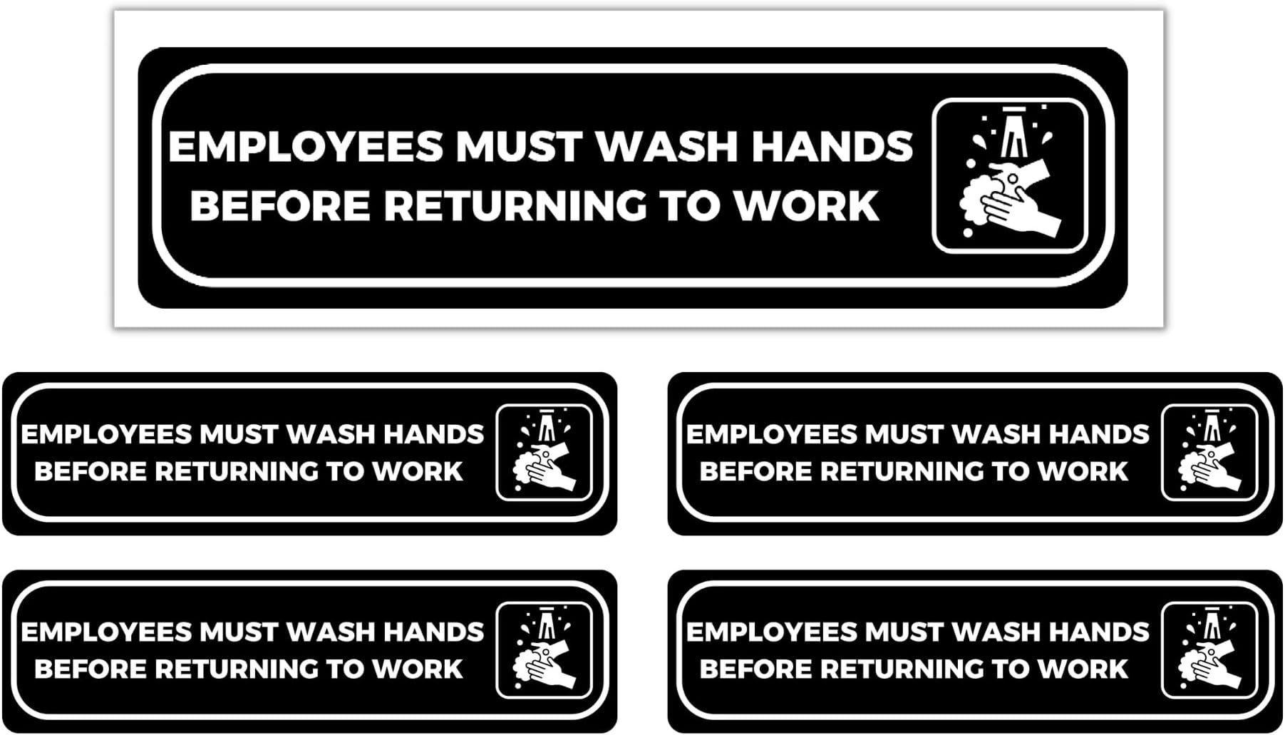 Amazon.com : Employees Must Wash Hands Before Returning to Work Sign ...