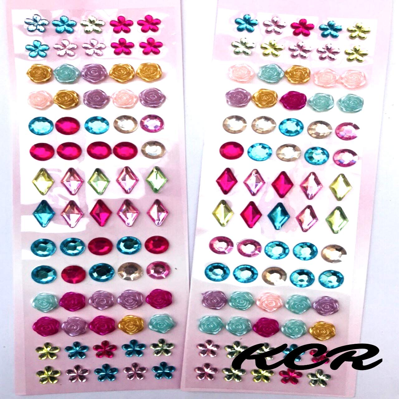 KCR Multi Colored Self Adhesive Dimensional Style Stone Stickers for ...