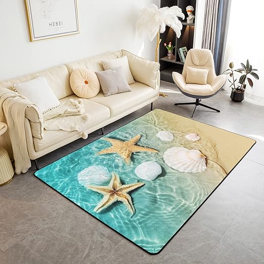 Amazon.com: Ocean Area Rug 3x5 Coastal Nautical Rugs Mat for Living ...