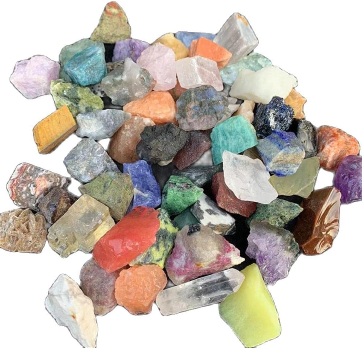 Bulk Lot Mixed Natural Raw Crystal Chunks Assorted Quartz Rough Mineral ...