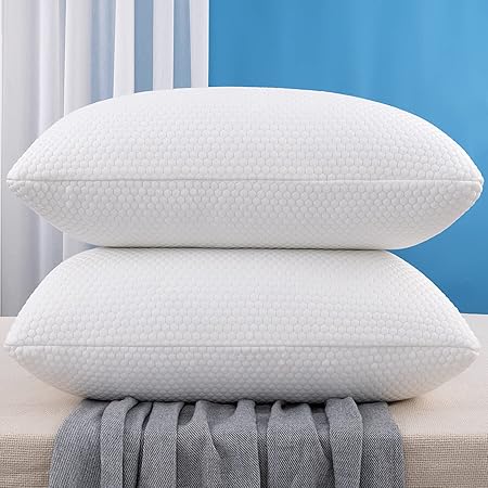 Amazon.com: Amazon Basics Down-Alternative Pillows, Soft Density for ...