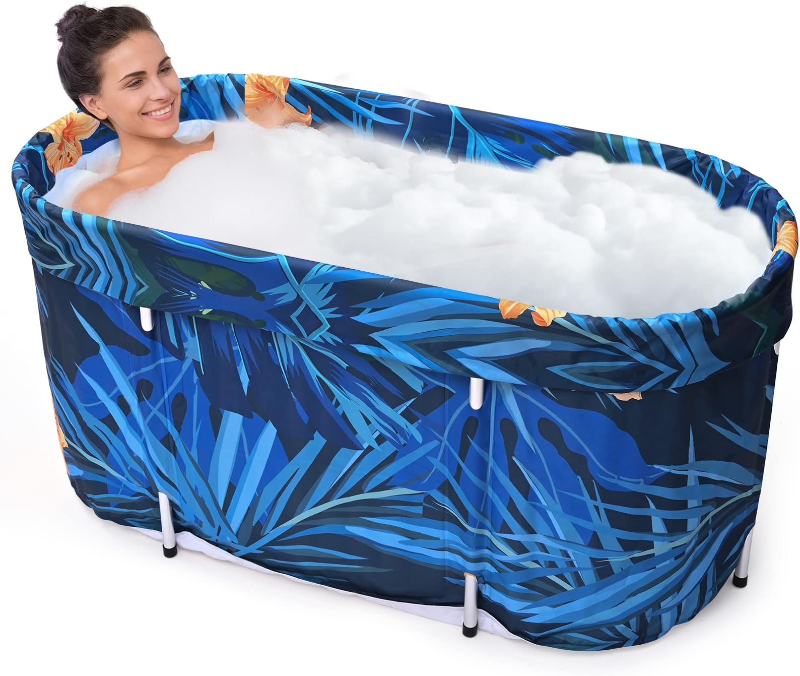Portable Bathtub Kit, Foldable Soaking Bathing Tub for Adults, Shower ...