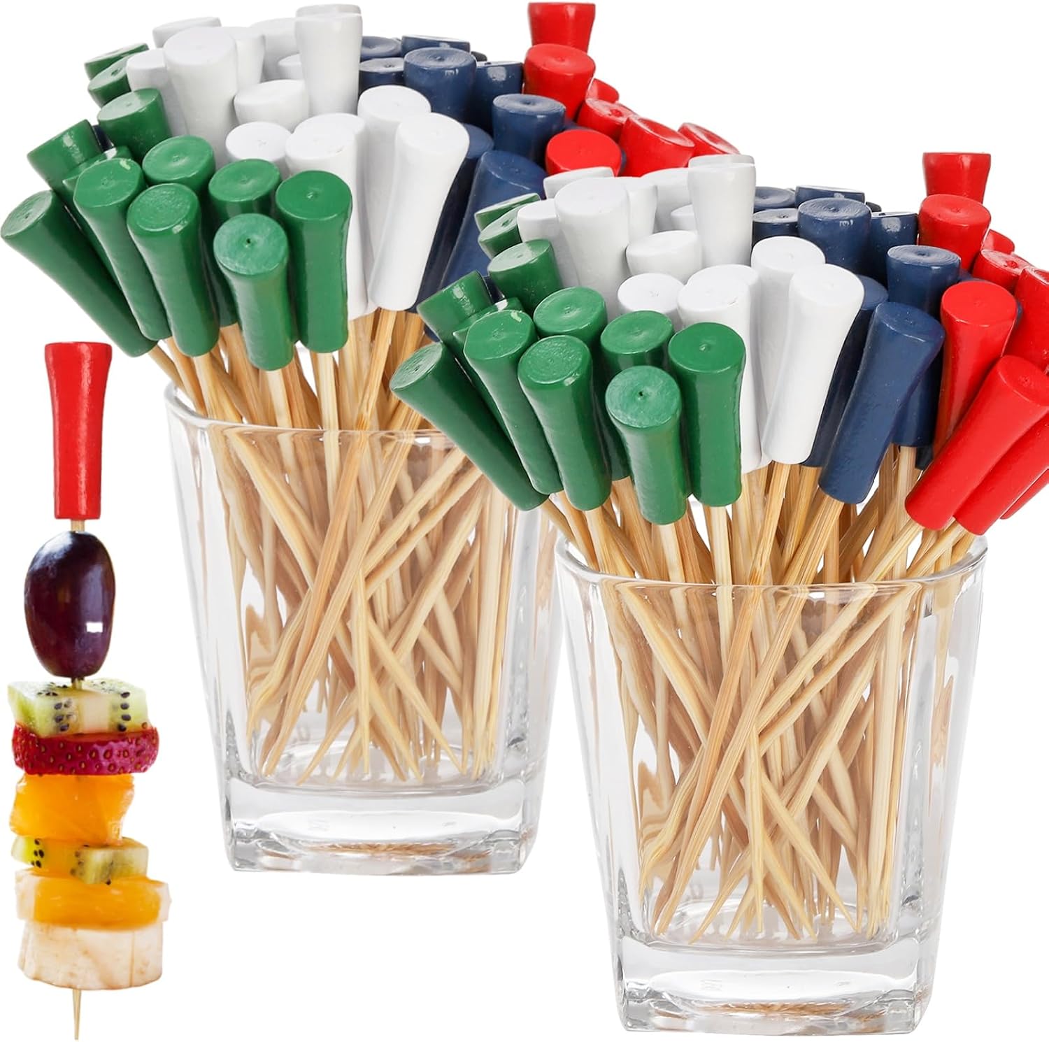Amazon.com | Tlence 400 PCS Golf Tee Toothpicks, 5 Inch Golf End ...