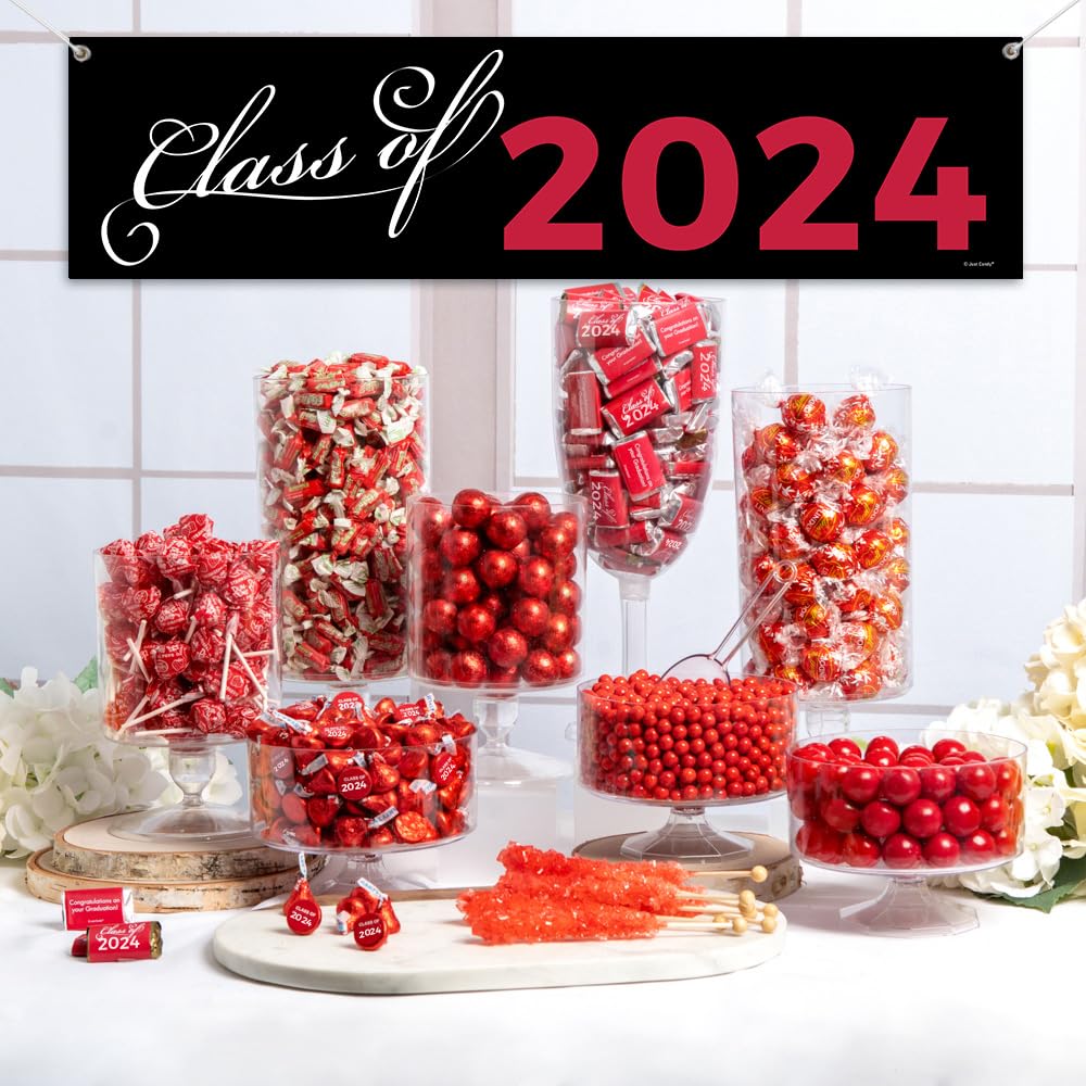 Amazon.com : Red Graduation Candy Buffet Class of 2024 Party Favors by ...