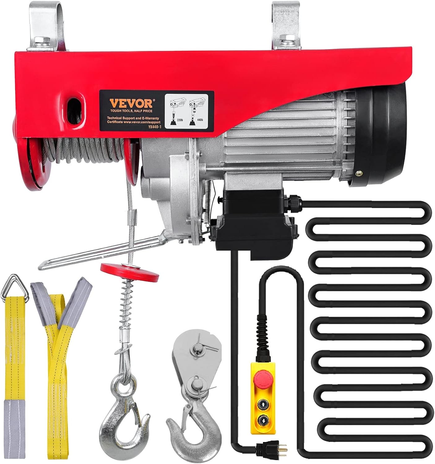 Happybuy Paranco Elettrico, PA600 220 V 1150 W Montacarichi da Balcone ...