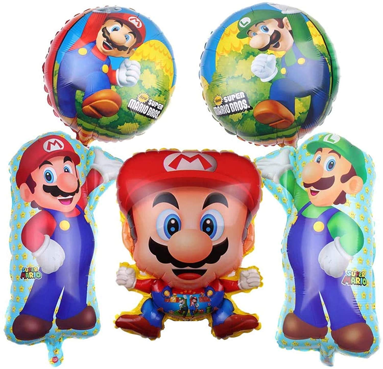 Bsstr Super Mario Bros Foil Balloon Set Of 5 Super | Desertcart South ...