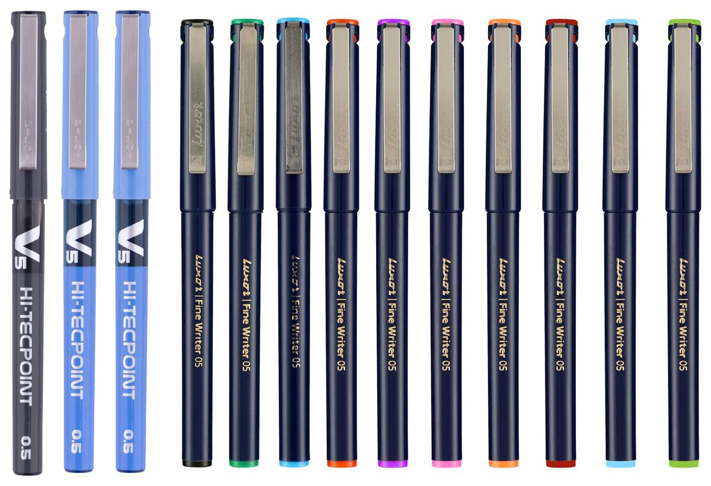 Pilot V5 Liquid Ink Roller Ball Pen - 2 Blue + 1 Black,9000014711 ...