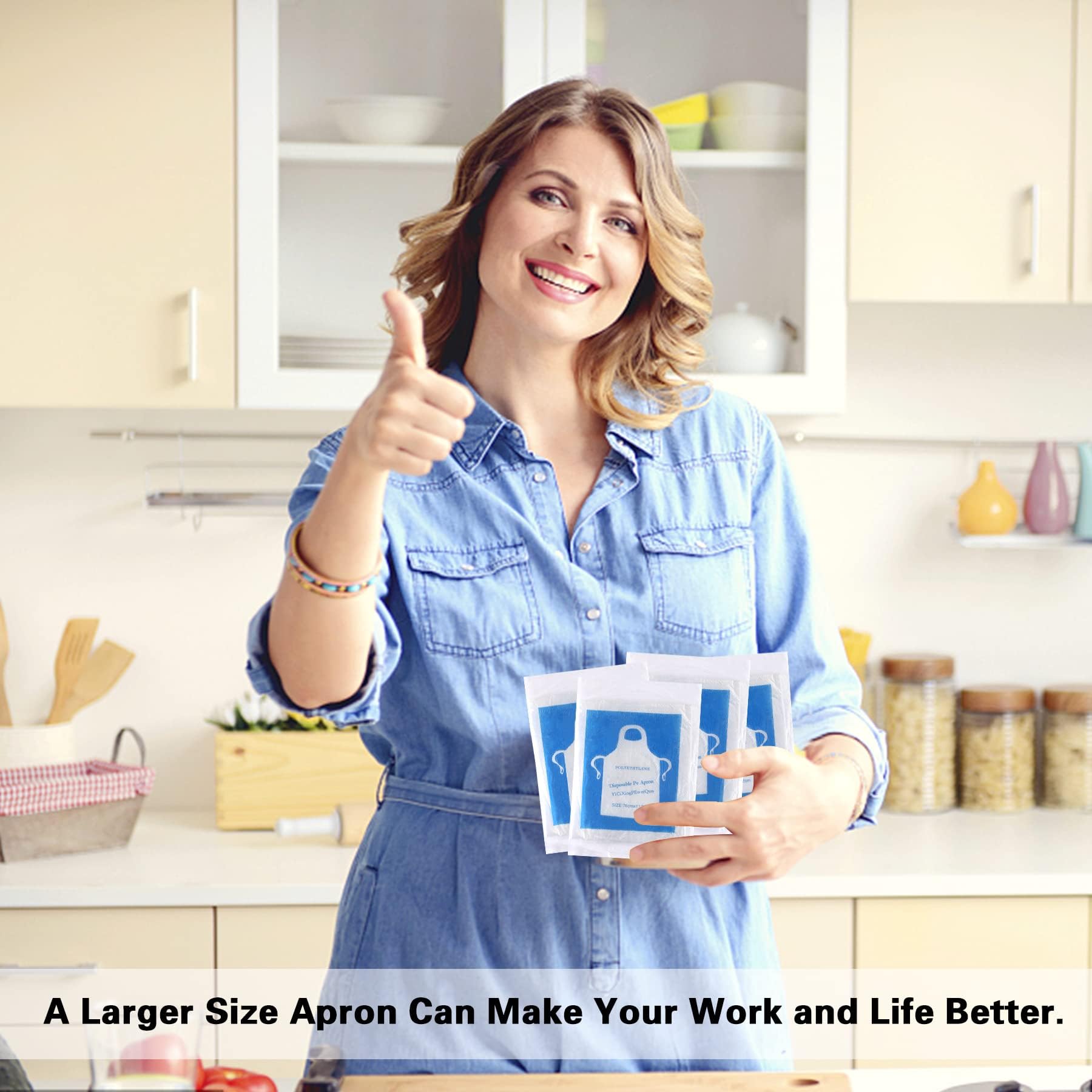 Snapklik.com : Large Disposable Aprons, 100 PCS 23.6 X 37.4 Inches ...