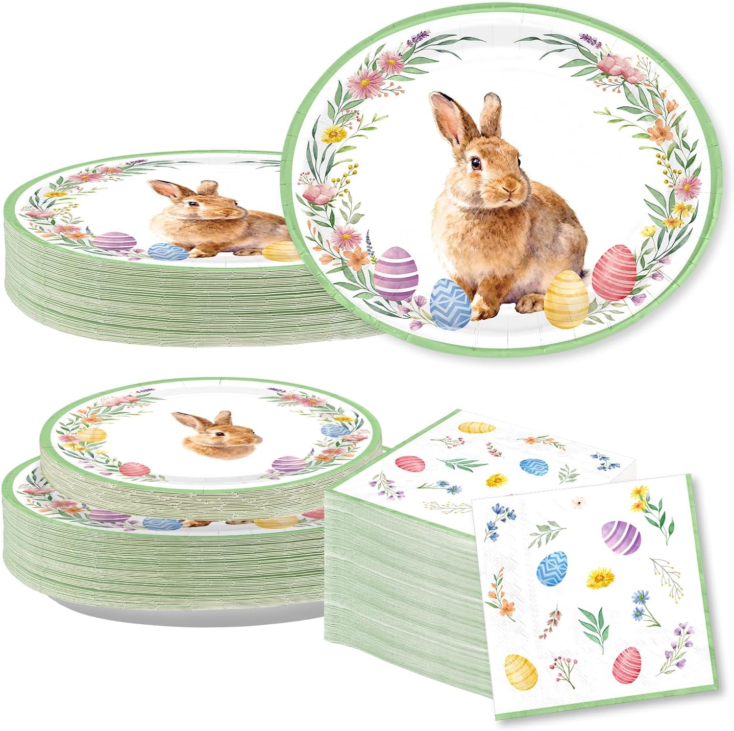 Amazon.com: 150Pcs Easter Bunny Party Decorations Easter Bunny Eggs ...