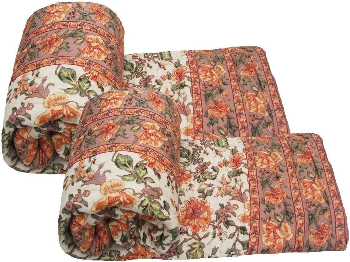 Buy Tanishka Enterprises Single Bed Cotton Jaipuri Razai Bed Blanket Ac ...