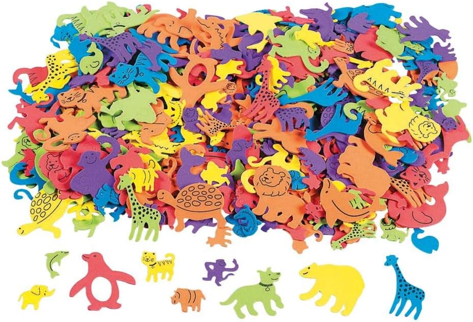 Amazon.com: Fabulous Foam Adhesive Animal Shapes - Crafts for Kids and ...