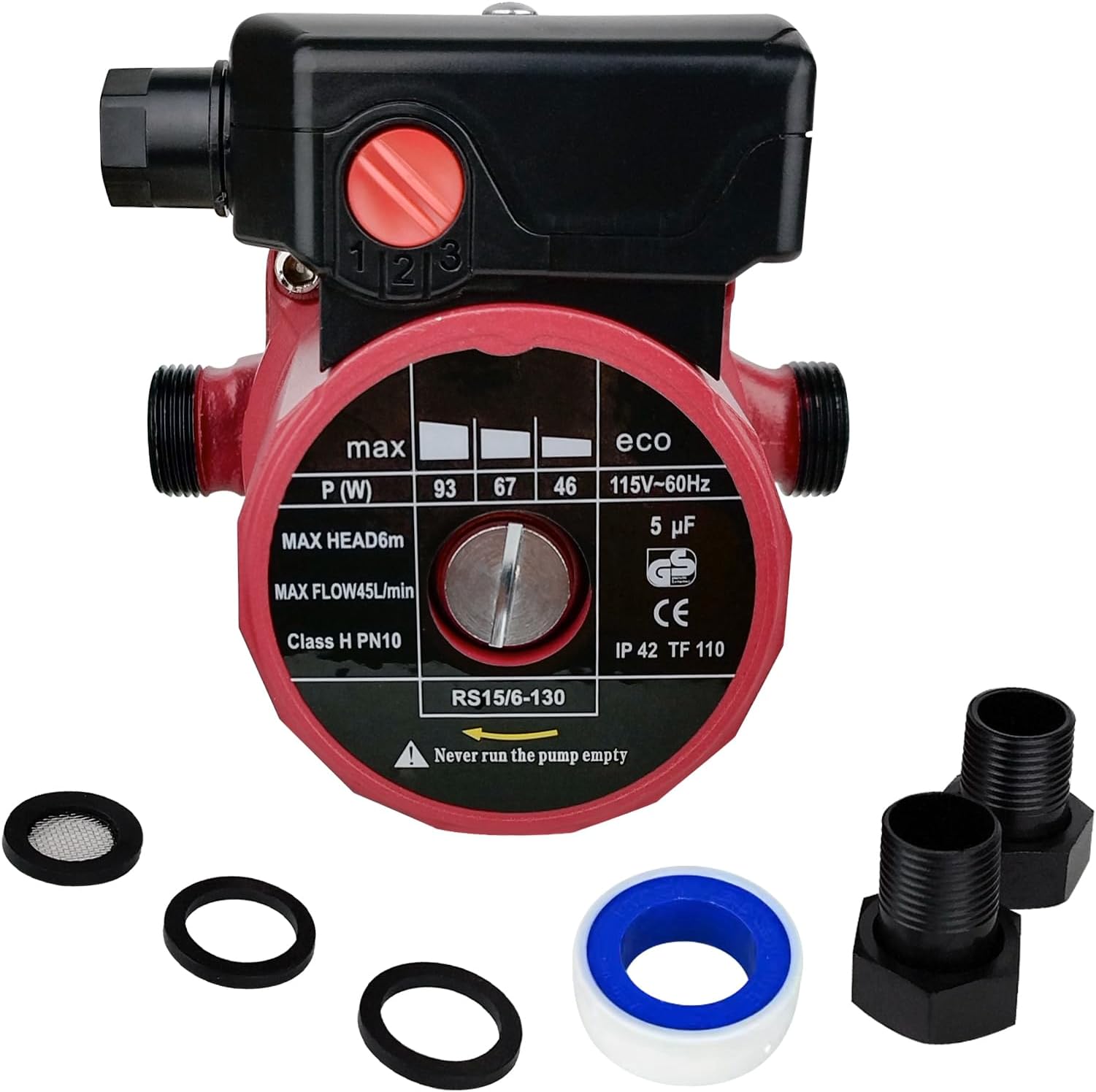 Carivia Hot Water Recirculating Pump,110V Water Circulator Pump,3-speed ...