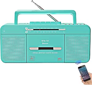 Amazon.com: Portable Retro Stylish Cassette Player Recorder Boombox ...
