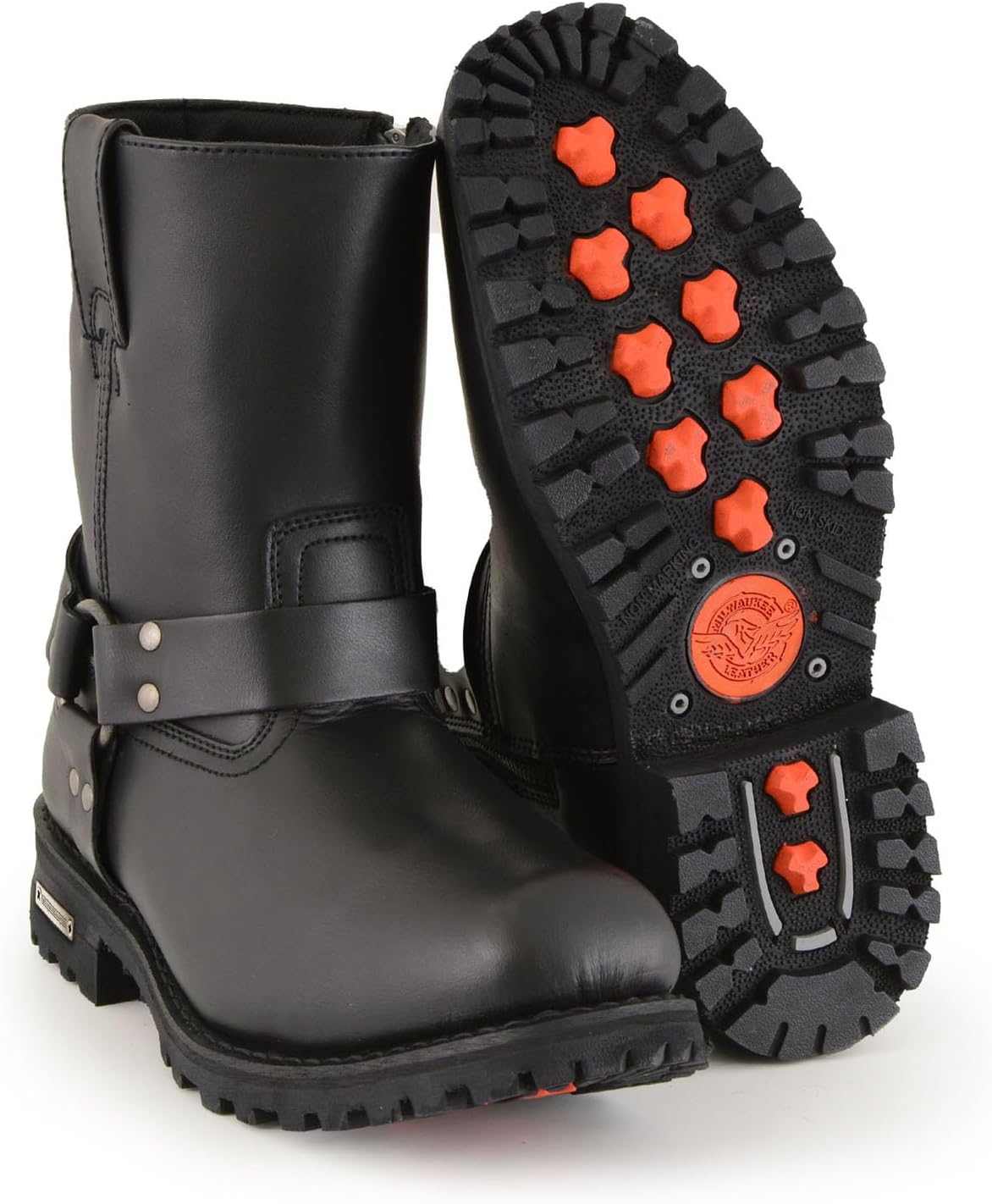 Amazon.com: Milwaukee Leather Men’s Harness Motorcycle Rider Boots ...