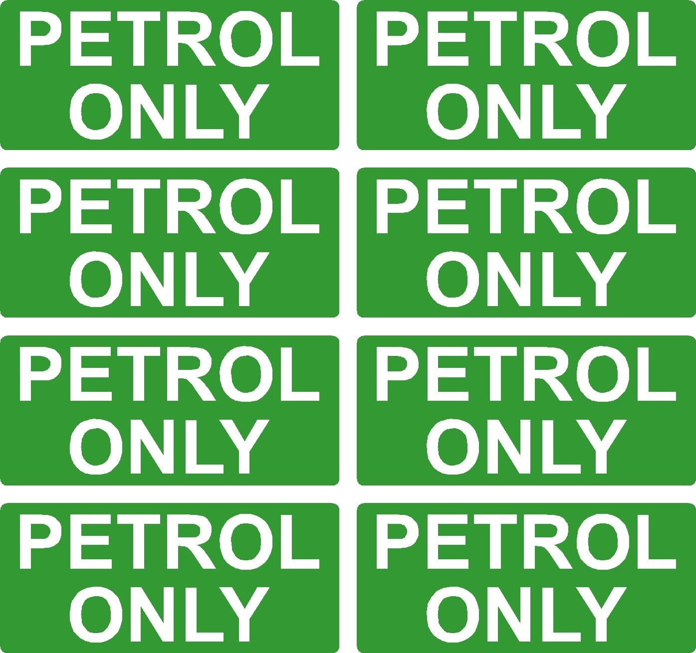 8 x Petrol Fuel Reminder Self Adhesive Premium Laminated Vinyl Warning ...