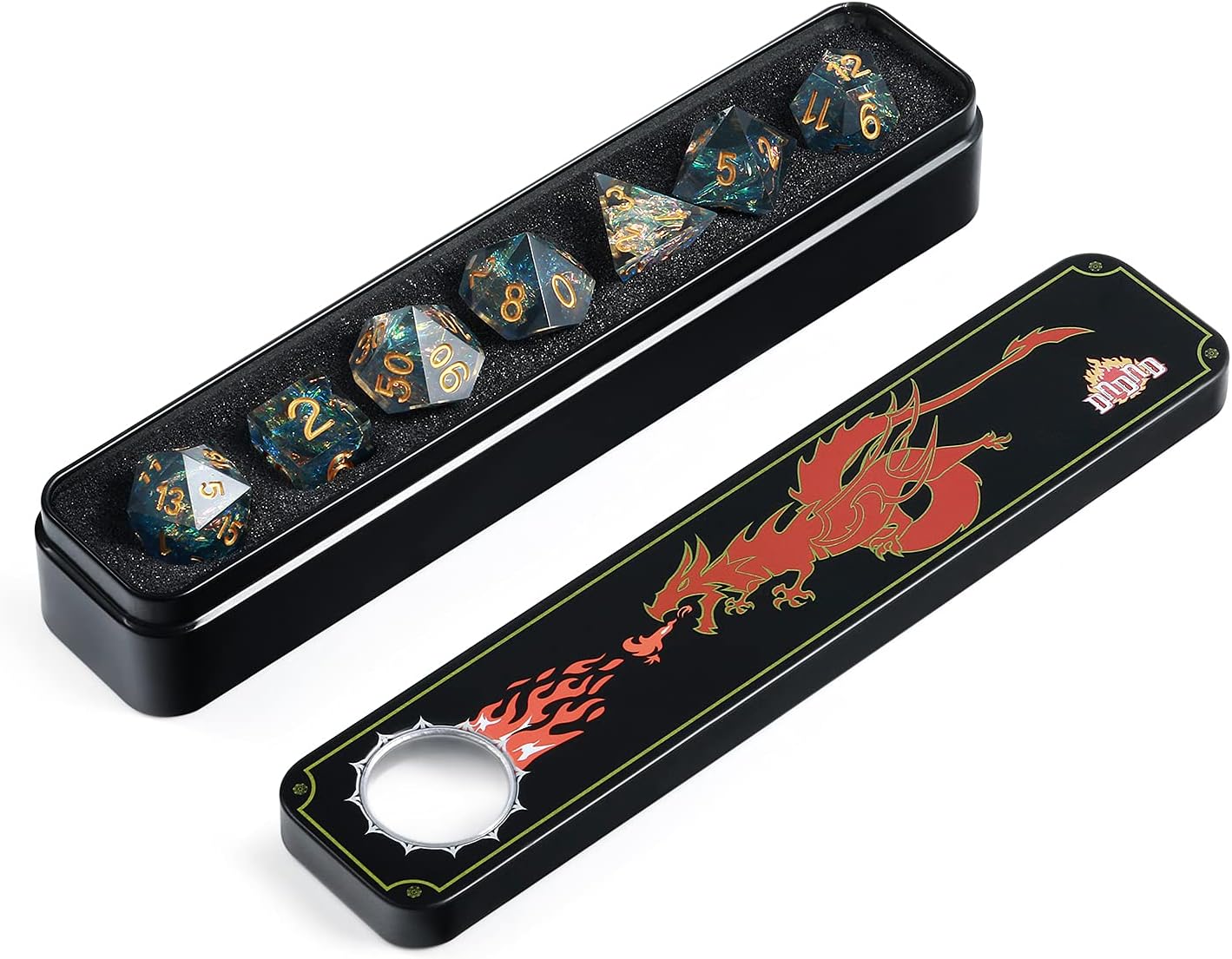 Amazon.com: Dungeons and Dragons Dice Set,DNDND Handmade Sharp Edge 7 ...