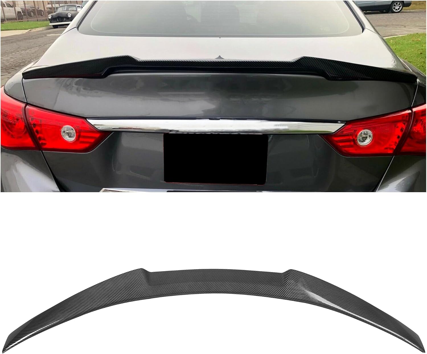 Amazon.com: ECOTRIC Rear Trunk Spoiler Wing Lip Compatible with 2014 ...