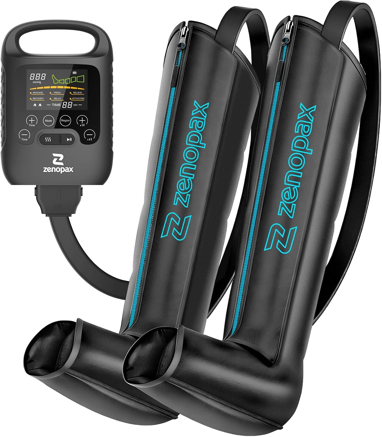 Amazon.com: Leg Compression Massager with Overlapping Airbags, Full Leg ...