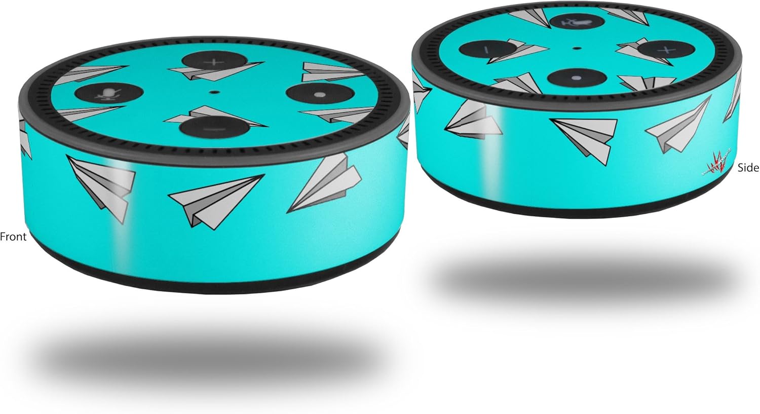 Amazon.com: Skin Wrap Decal Set 2 Pack for Amazon Echo Dot 2 - Paper ...