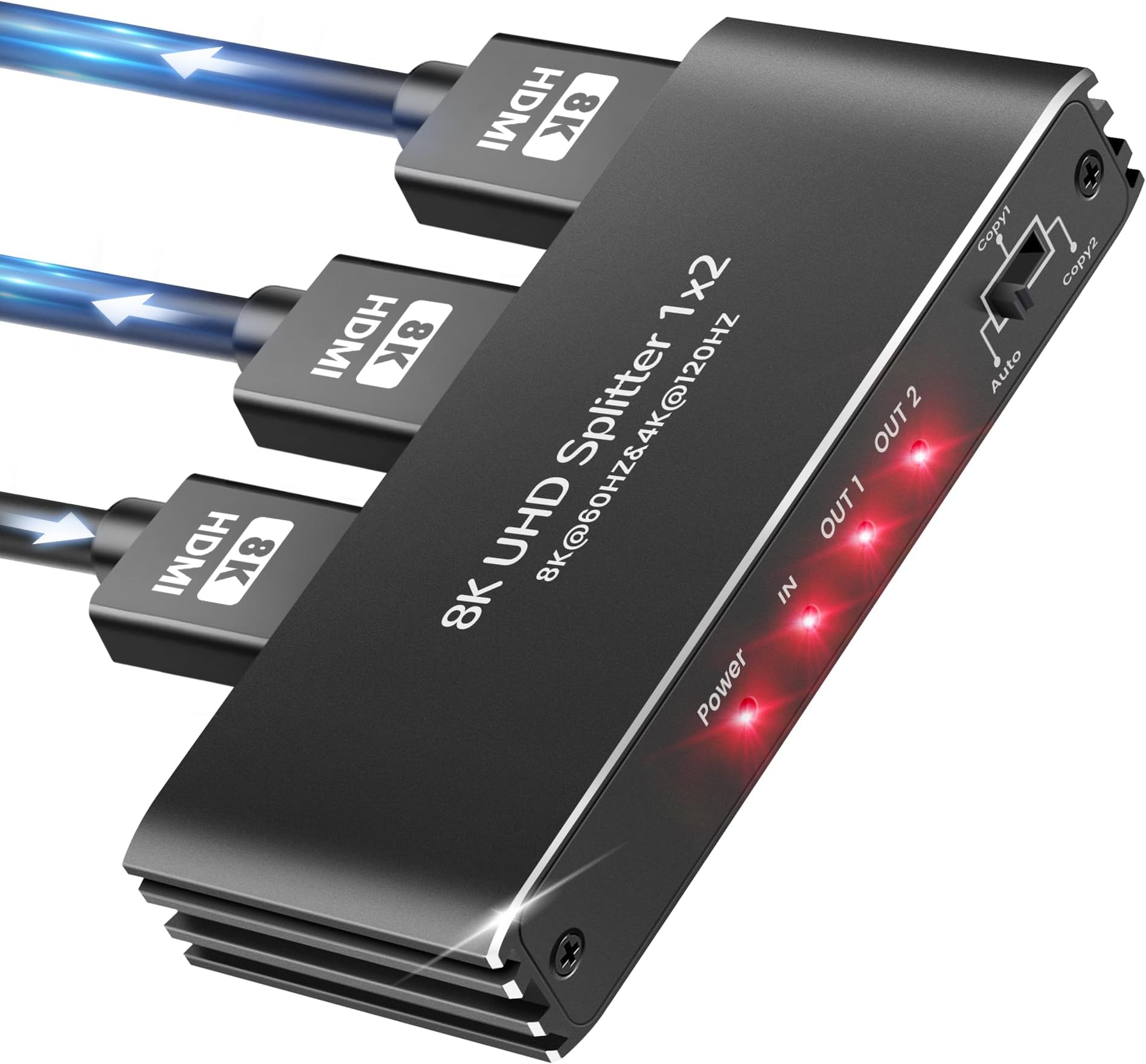 Amazon.com: Avedio Links HDMI 2.1 Splitter - 1 in 2 Out, 8K@60Hz, 4K ...