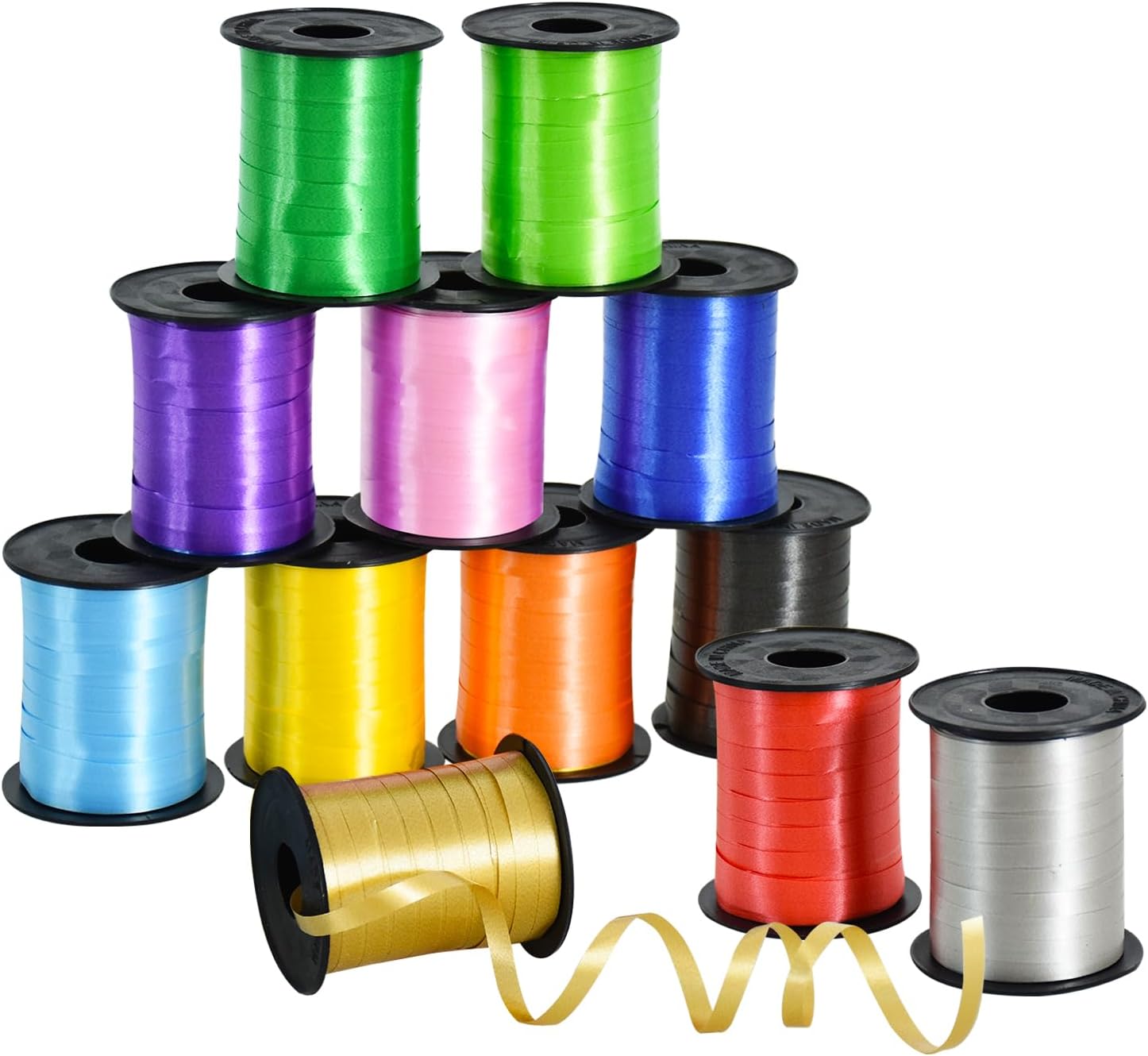 Amazon.com: TONIFUL Curling Ribbon-12 Assorted Colors Balloon Curling ...