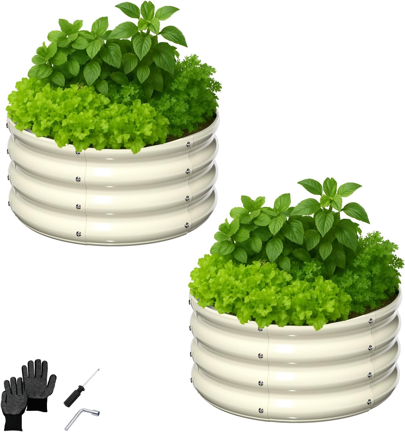 LEADZM Hochbeet Metall 60x60x30 cm (2er-Set) - Orbicular hochbeete für ...