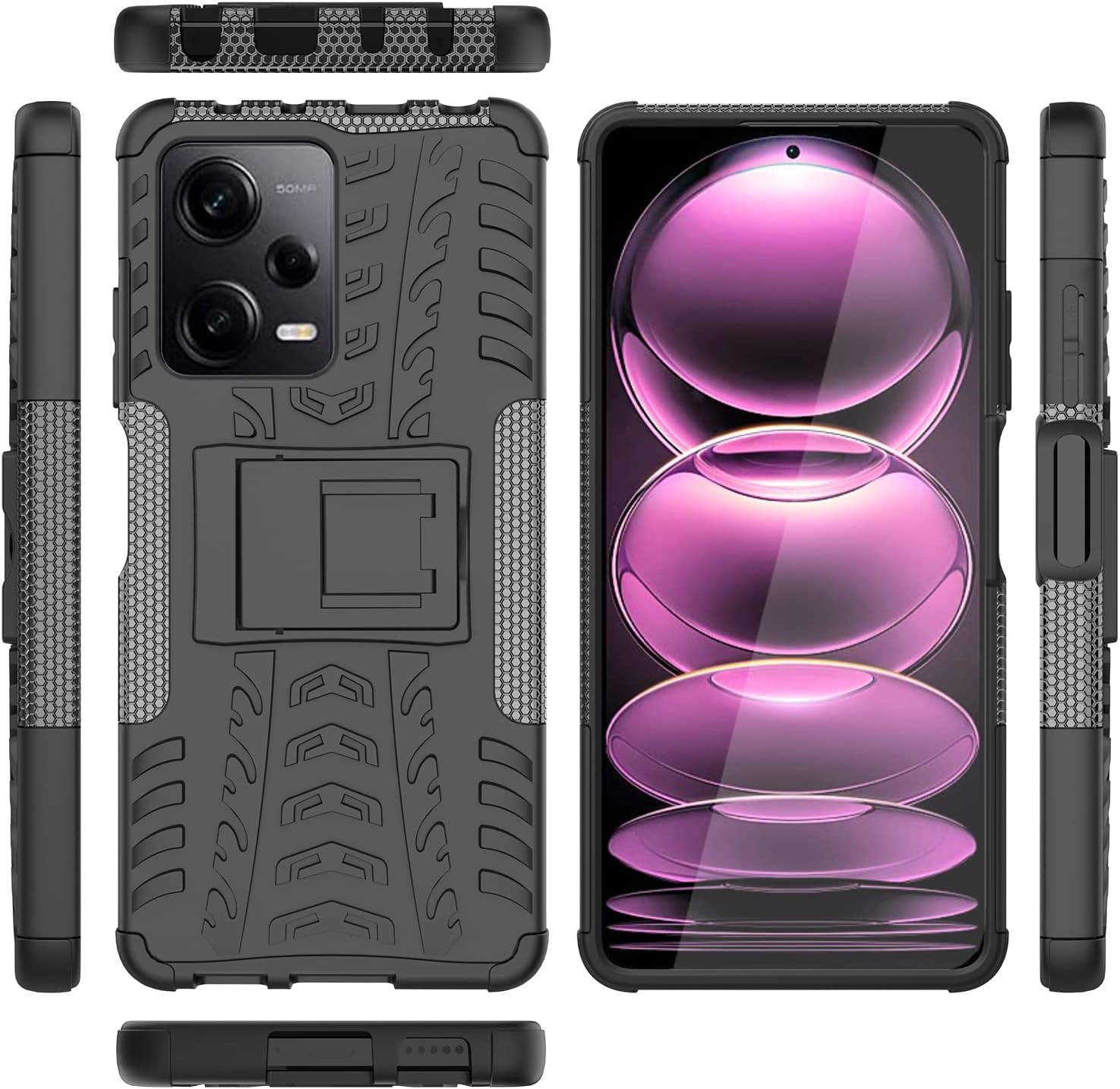 iCatchy for Xiaomi Redmi Note 12 Pro 5G Case Heavy Duty Hard Tough Dual ...