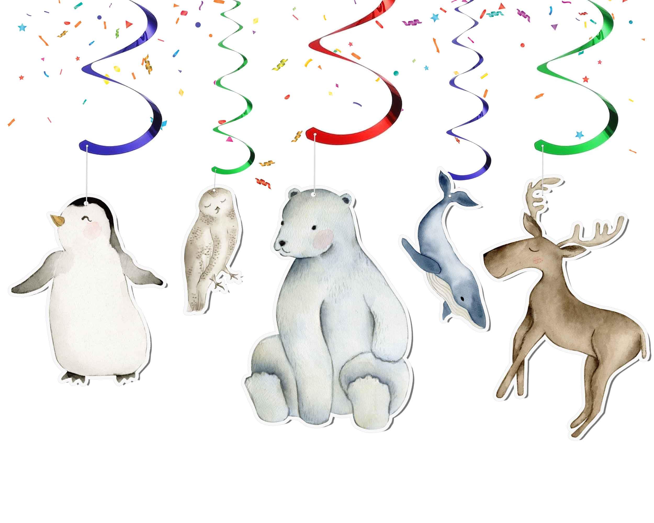 Amazon.com: Arctic Animals Party Streamers - Set of 10 | Perfect for ...