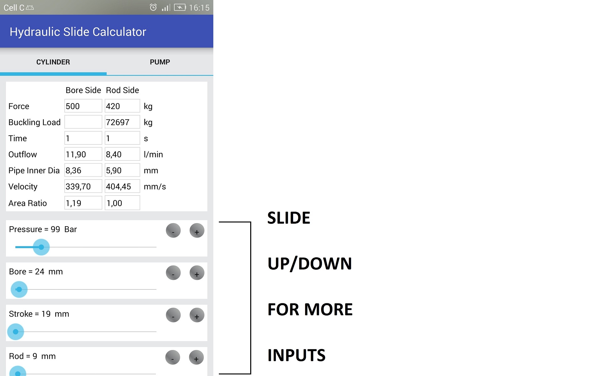 Hydraulic Slide Calculator - App on Amazon Appstore