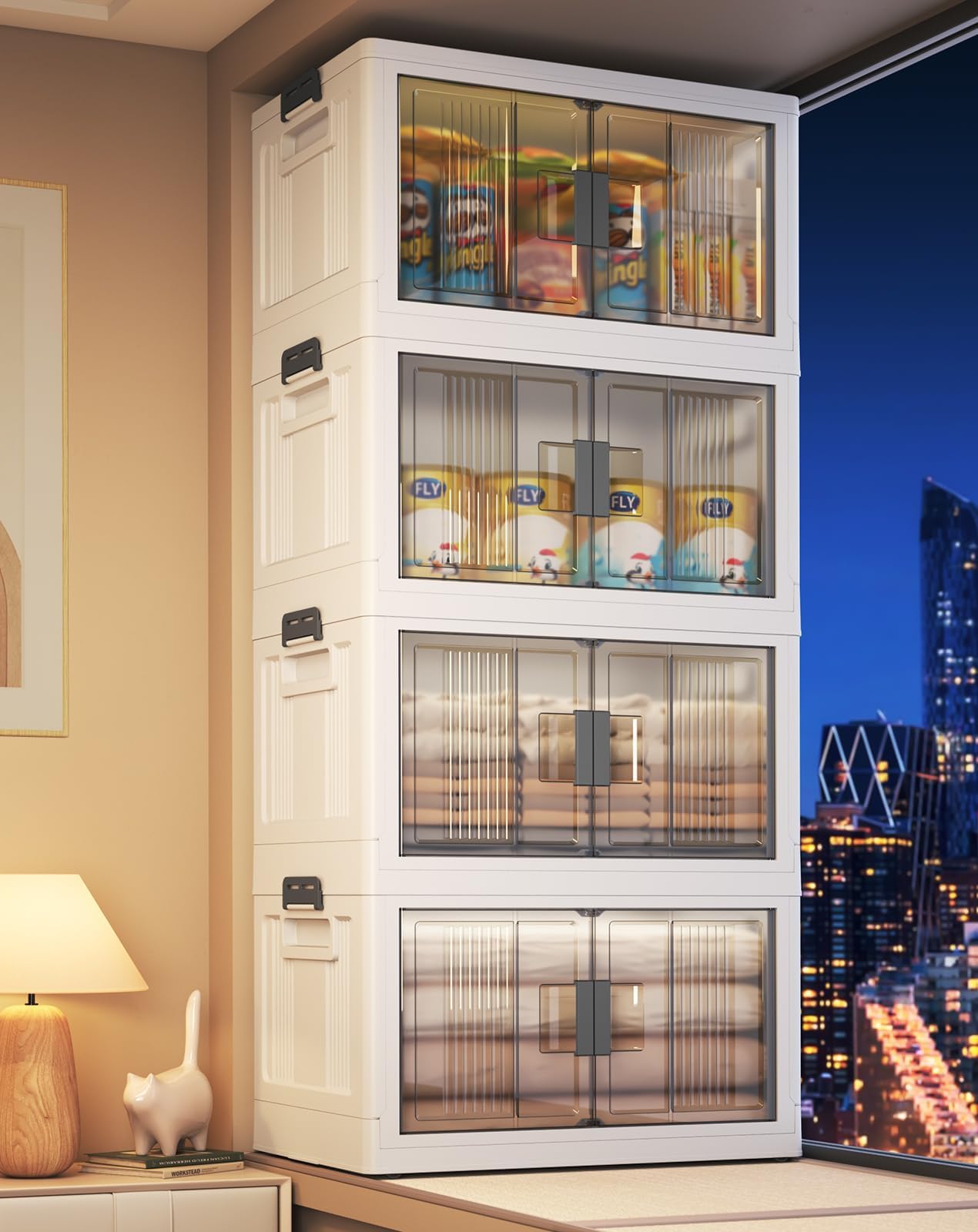 Amazon.com - KiDaYuan 95 Gals Storage Bins with Lids - Folding Storage ...