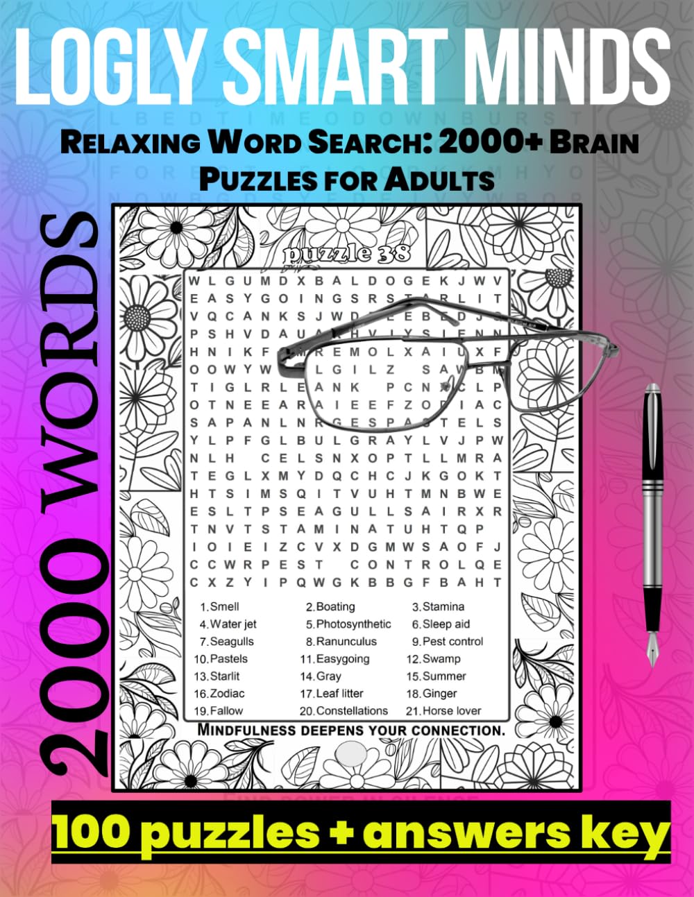 Smart Minds Relaxing. With Word Search: 2000+ Brain Puzzles for Adults ...