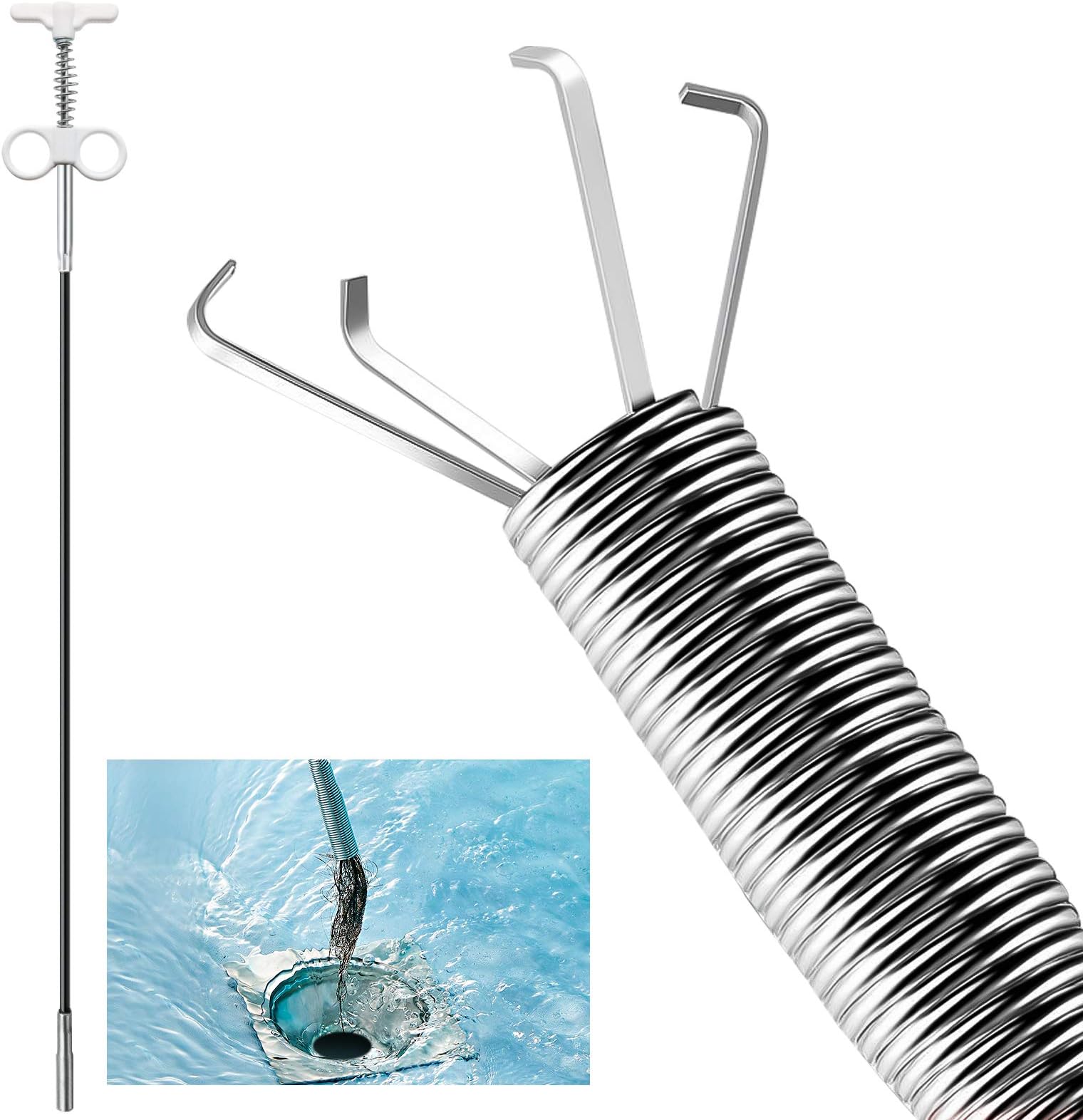 Plumbing Grabber Sink Grabber Flexible Claw Pickup Tool for Litter Pick ...