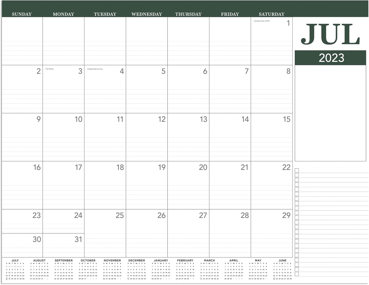 Amazon.com : TF PUBLISHING July 2023 - June 2024 Professional Large ...