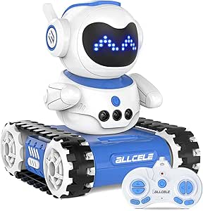 Amazon.com: ALLCELE LED RC Robot Toys for Boys and Girls with Walkie ...