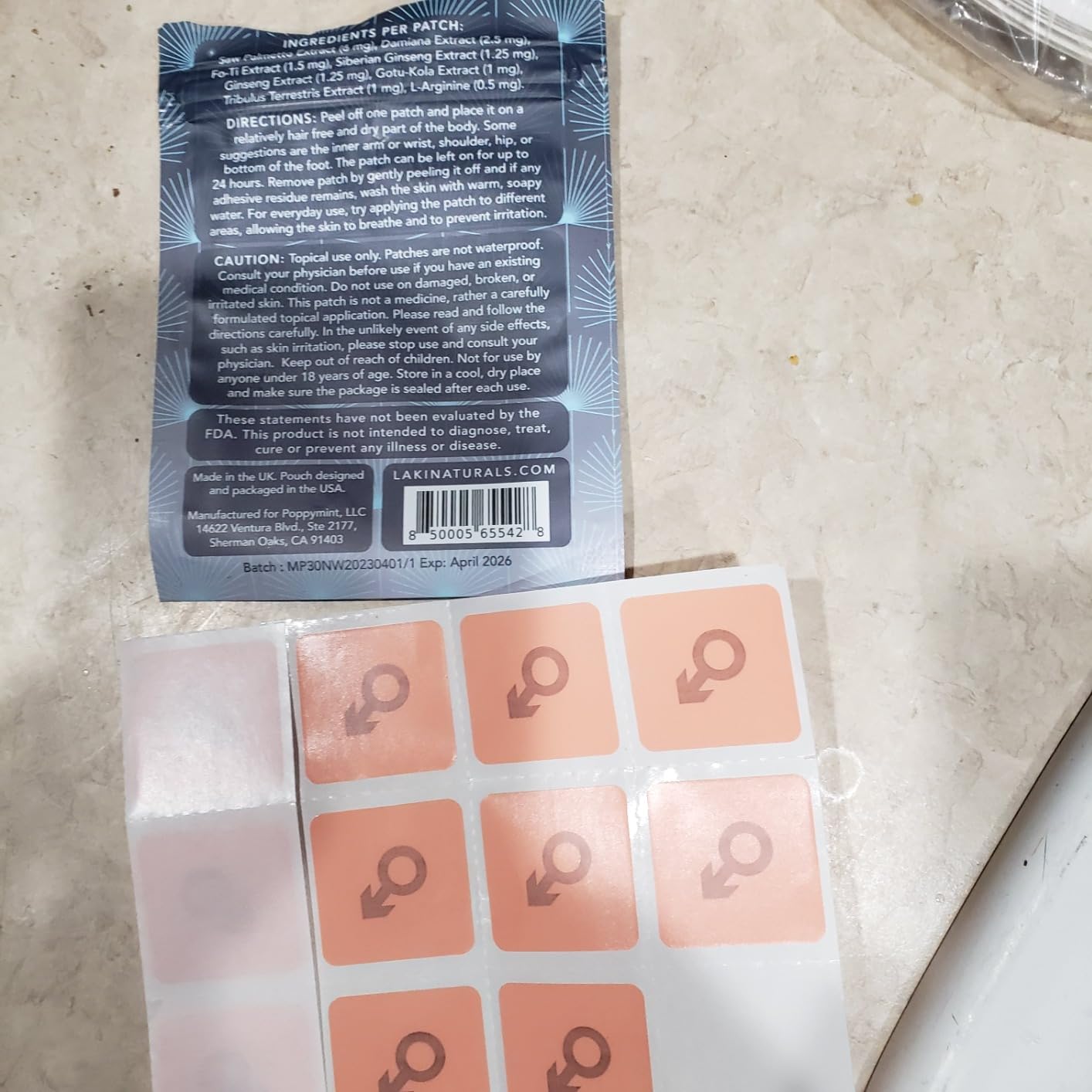 Amazon.com: Laki Naturals Man Passion Patch for Men (Pack of 15) | Male ...