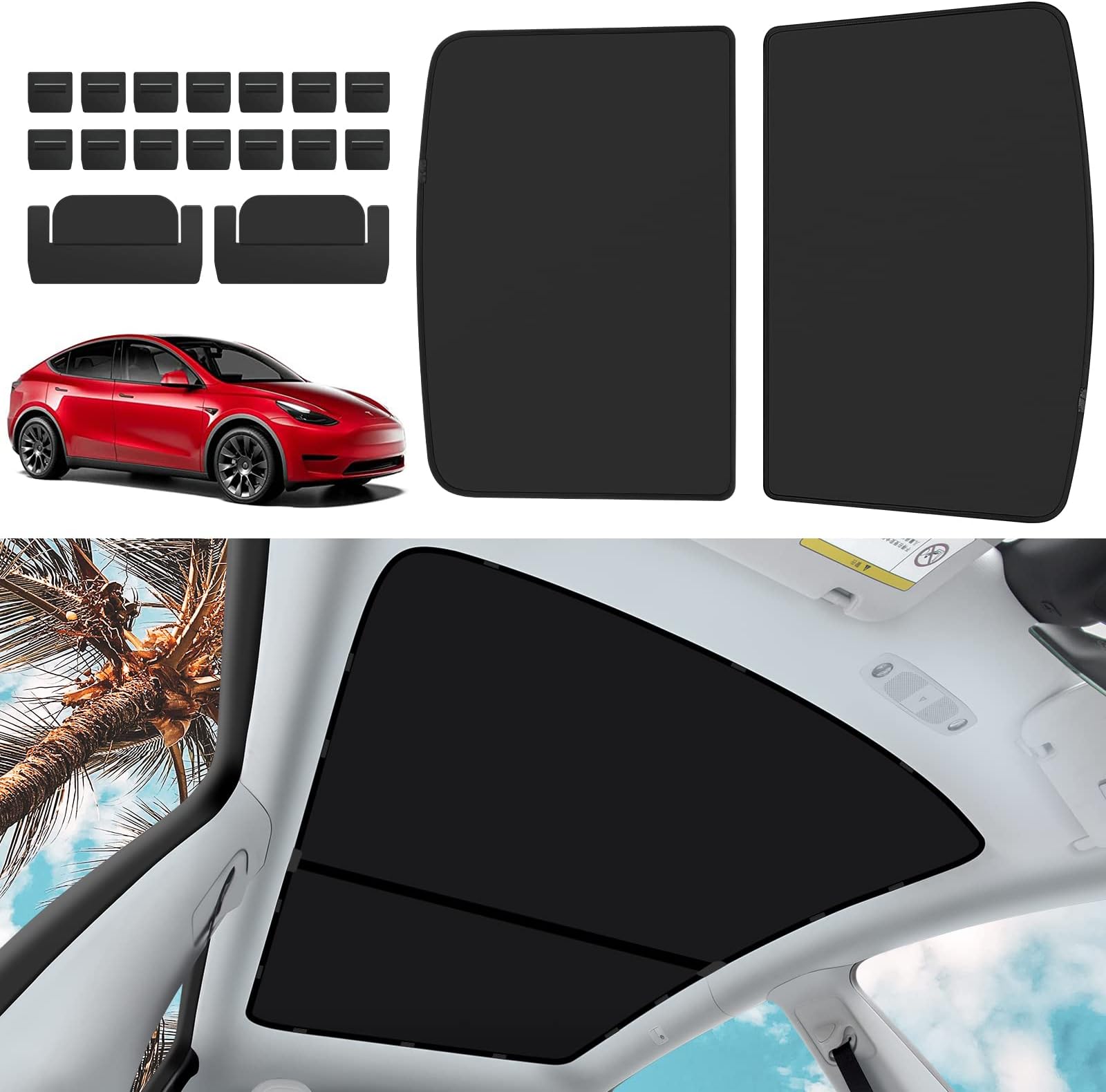 Amazon.com: Sze Sunroof Shade for Tesla Model Y 2020-2023 2024 Glass ...