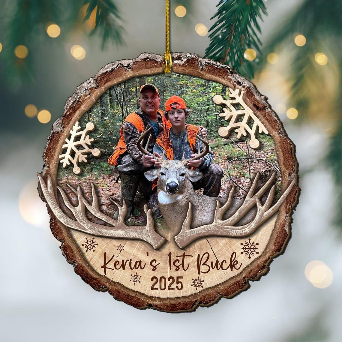 Amazon.com: SHAAT Personalized Hunting Ornament, Deer Hunters Ornament ...