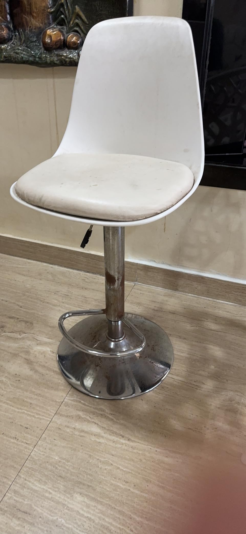 MBTC Rapid High Bar Chair/Kitchen Stool in White (Polyurethane ...