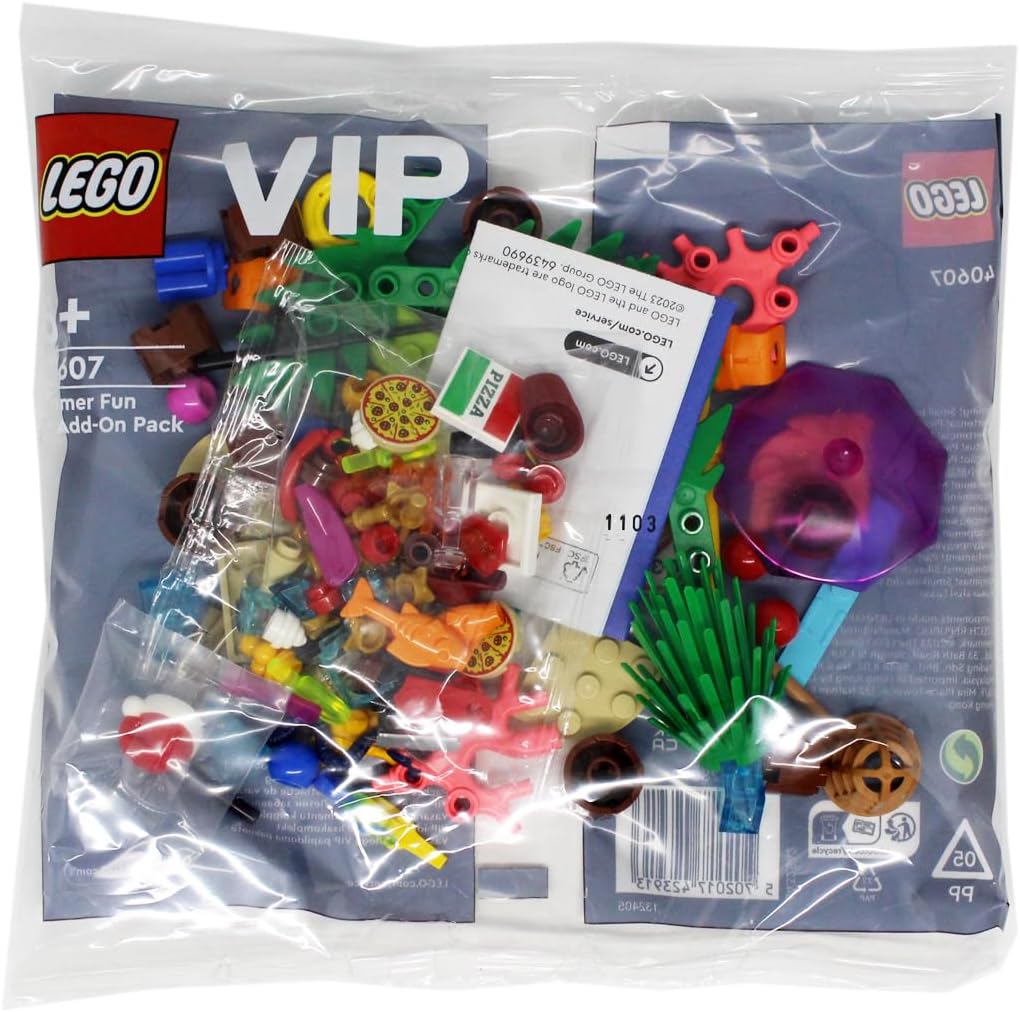 LEGO 40607 6+ 120 Pieces Summer Fun VIP Add-On Pack Cool Polybag With ...