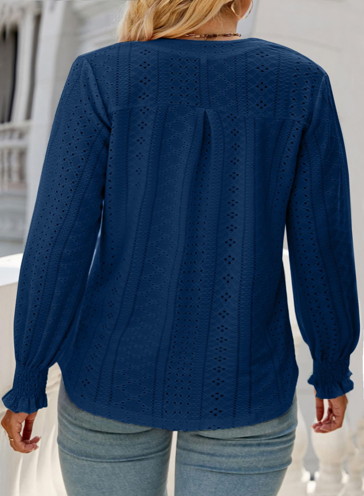 Snapklik.com : Eytino Women Plus Size Fall Tops Puff Long Sleeve Split ...