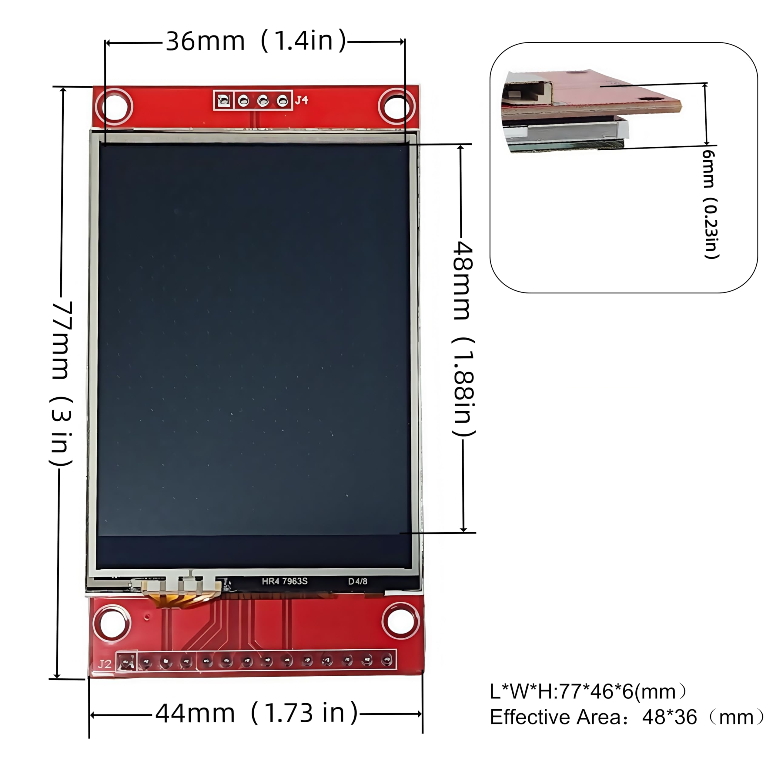 Snapklik.com : Haldzemo 2.4 Inch TFT LCD Module 320x240 SPI Serial ...