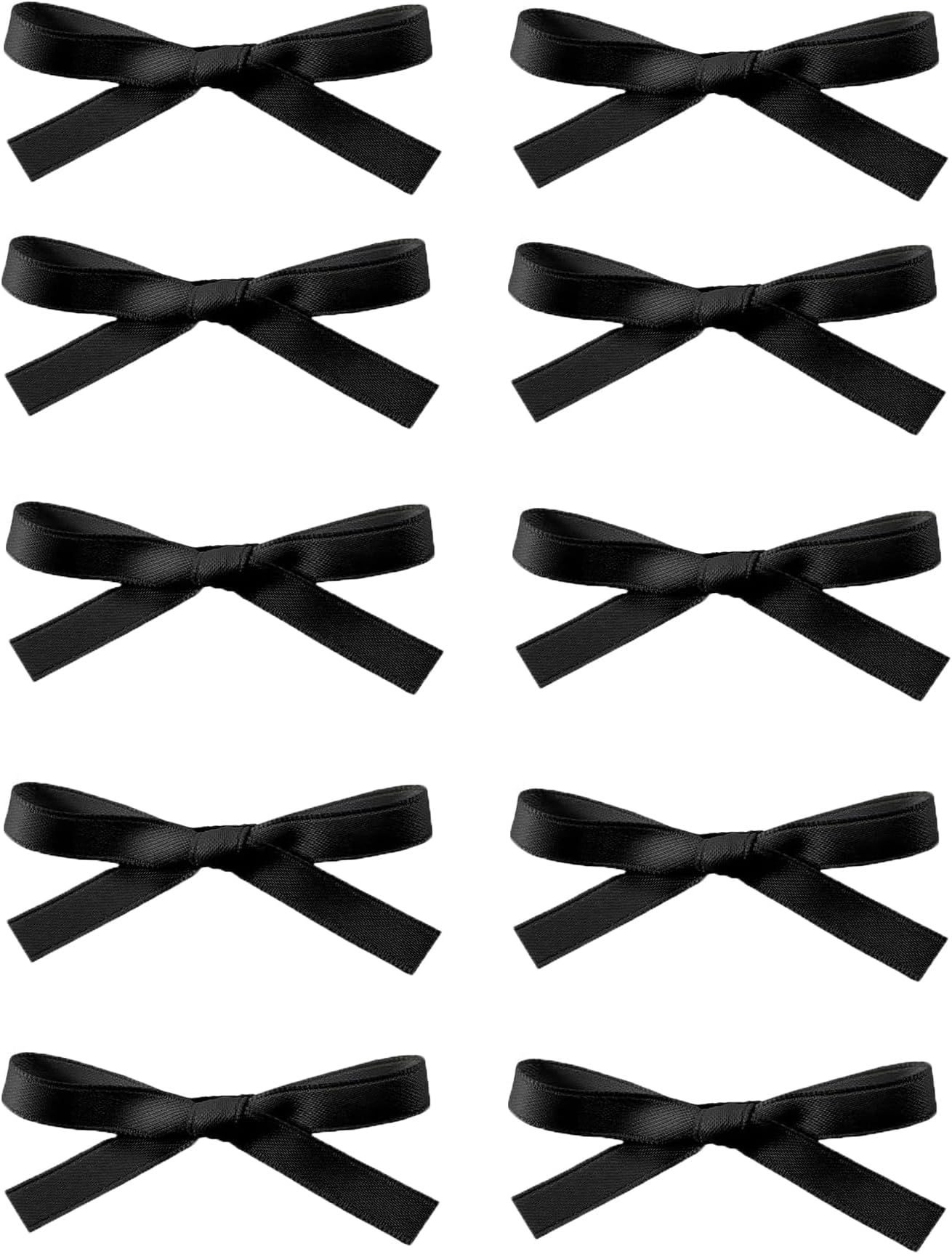 Amazon.com : Ayesha Hair Clip, 10PCS Black 10mm Double-Sided Satin ...