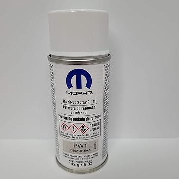 Amazon.com: Mopar 5oz Spray Paint (PW1) Stone White C/C 68621915AA ...