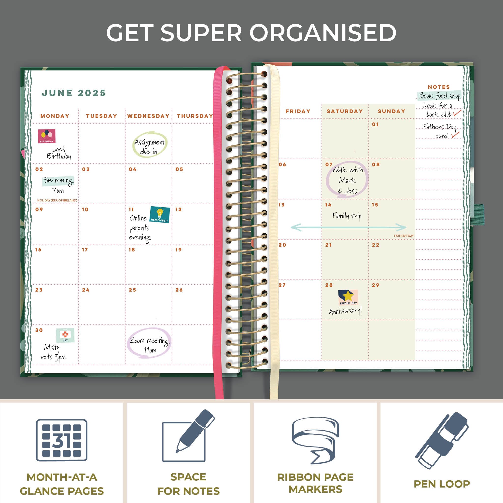 Boxclever Press Family Life 2025 Diary A5 Week to View. Stunning Diary ...