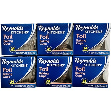 Amazon.com: Reynolds Jumbo Foil Cupcake Liners, 24 Count (Pack of 12 ...