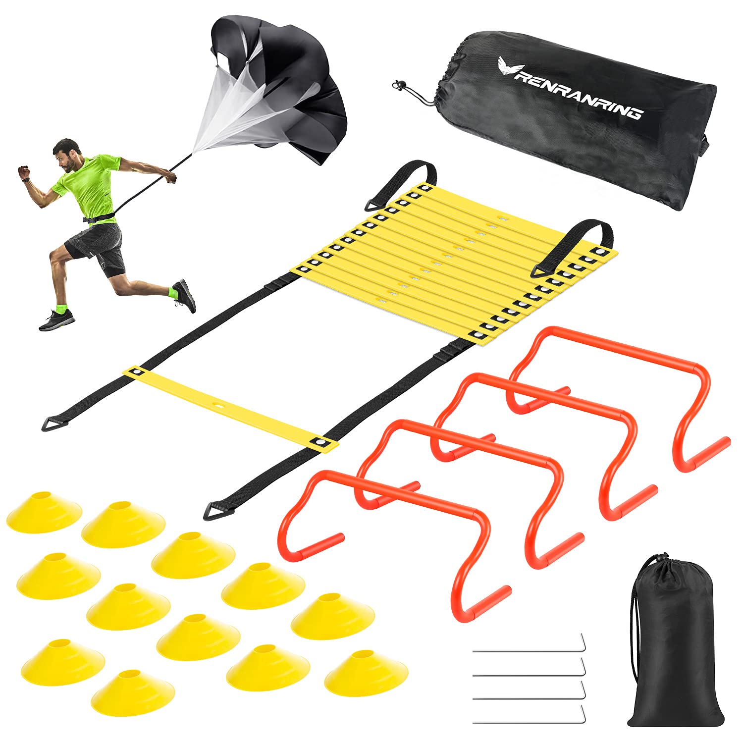 Buy RENRANRING Agility Ladder Speed Training Equipment Set Includes buy-renranring-agility-ladder-speed-training-equipment-set-includes