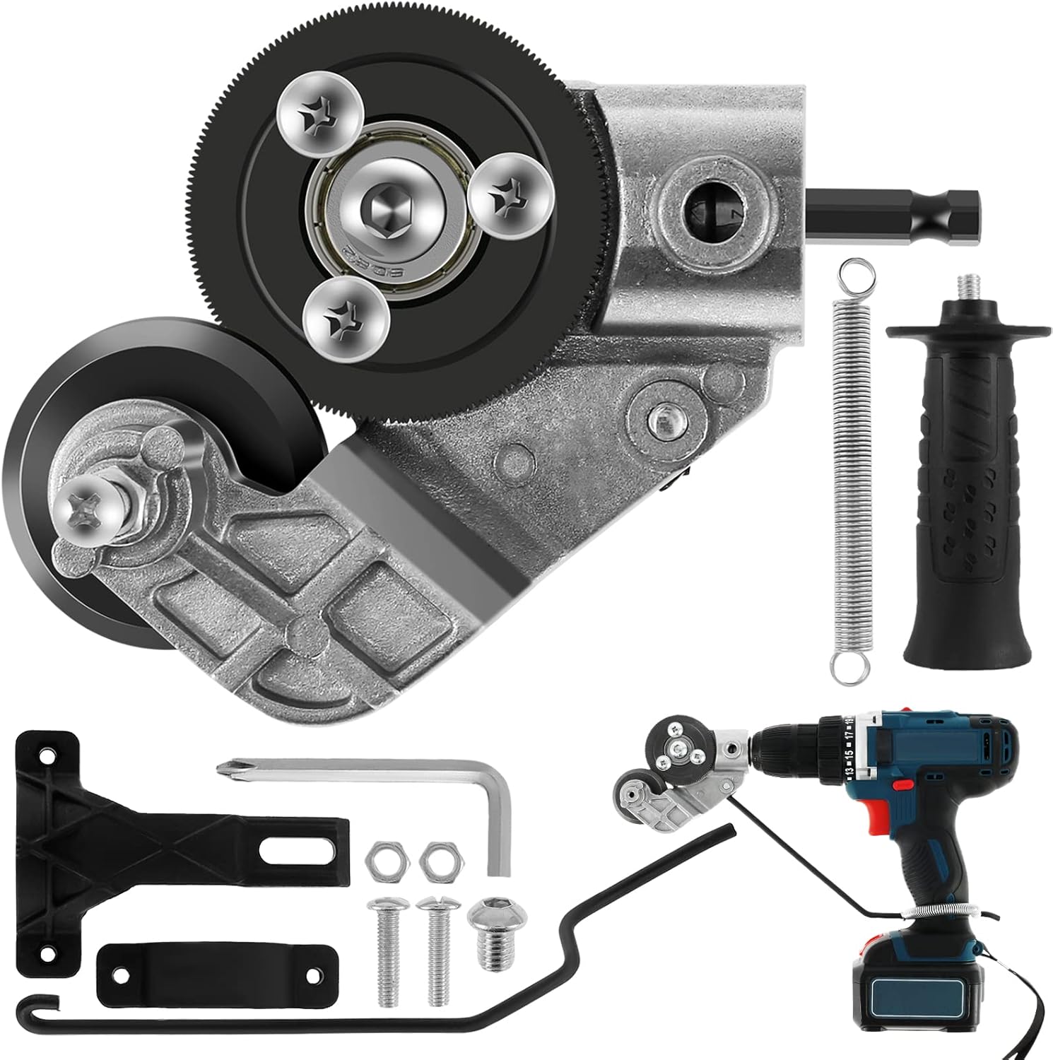 Electric Drill Plate Cutter Sheet Metal Cutter Drill Attachment Double ...