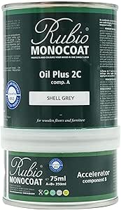 Rubio Monocoat Wood Stain & Finish 175 ft² - Shell Grey | Oil Plus 2C ...